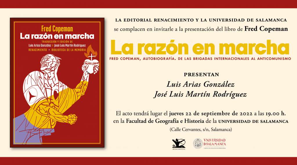 Presentación de 'La razón en marcha', de Fred Copeman, en Salamanca ...